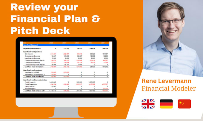 Review your financial plan, investor pitch deck, financial model by ...