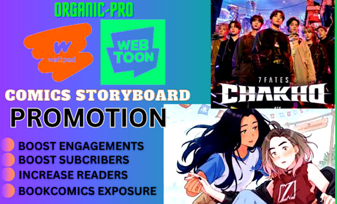 Do webtoon promotion, wattpad comics storyboard promotion, webcomics ...