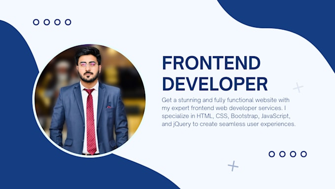 Be Your Frontend Web Developer Using Html Css Bootstrap Javascript Jquery By Asadilyas404 Fiverr