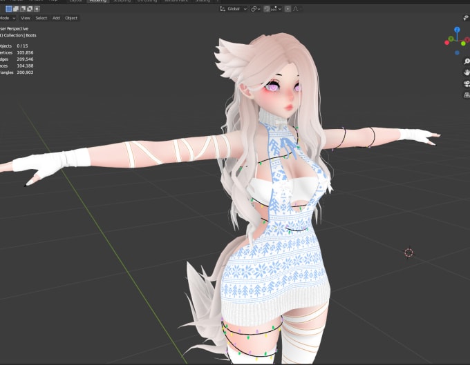 Create A 3d Custom Vrchat Vrc Vr Chat Anime Furry Avatar Nsfw