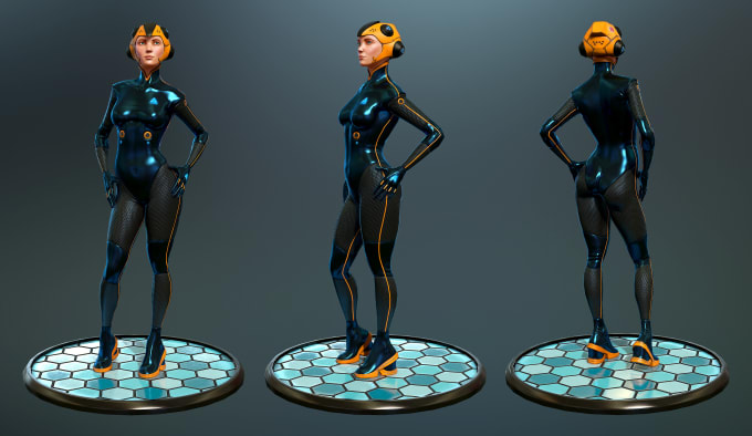 Model, rig and texture a 3d character by Mavic3d | Fiverr