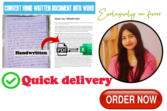 Covert handwritten data into word, pdf, excel by Rubina_shrest | Fiverr Covert handwritten data into word, pdf, excel by Rubina_shrest | Fiverr