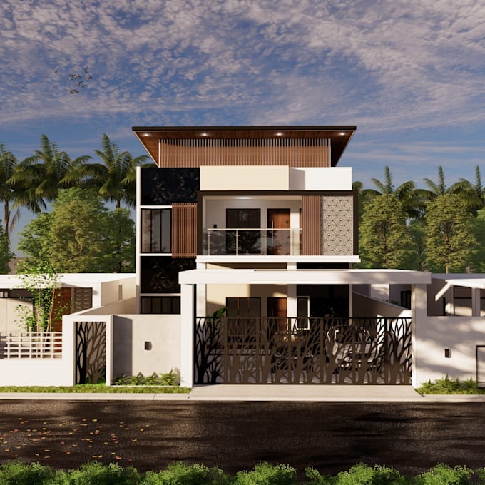 Do 3d exterior render architectural house by Annasnurdin | Fiverr