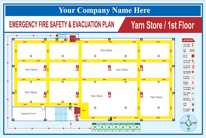 Design fire emergency evacuation plan for your floor layout by ...