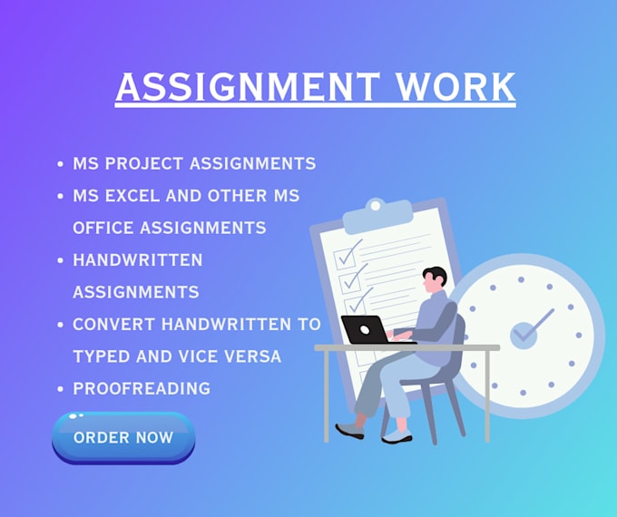 Handwritten and ms office assignments by Unaiza1234 | Fiverr