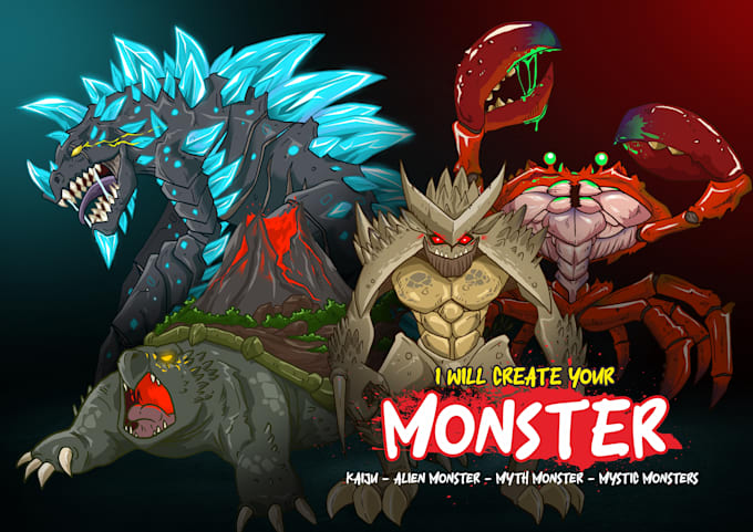 Create amazing monsters illustration by Ainstudio | Fiverr