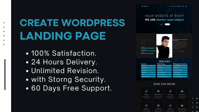 Create wordpress landing page design, one page website in 24h by Cybercoderbd_ | Fiverr