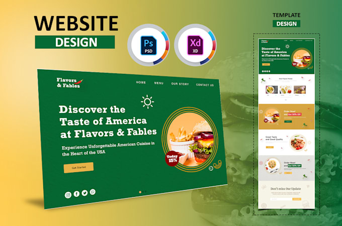 Design web template or website ui ux design in psd or xd by Uiuxgenie ...
