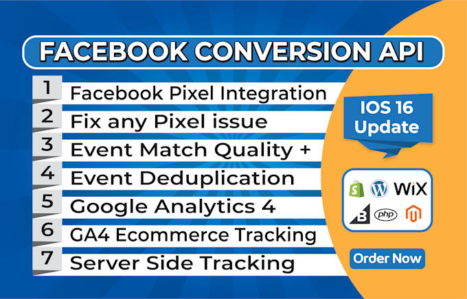 Fix or setup facbook pixel conversion api,google analytics 4 migration by Data_tracker_it | Fiverr
