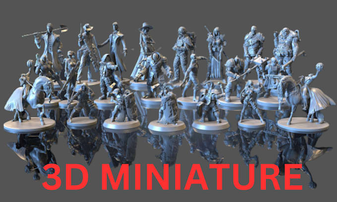 Create high quality 3d miniature figurine dnd oc for table top games or ...