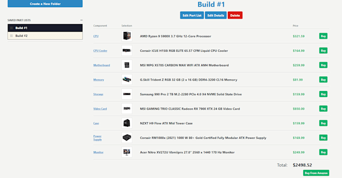 Build a pcpartpicker list for you by Falc0n656 | Fiverr