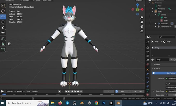 Create 3d model in vroid and blender for vtubers, vrchat or games by Mos435 | Fiverr
