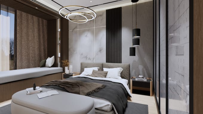 Do 3d interior design realistic and modeling render service by Suruchi_verma | Fiverr