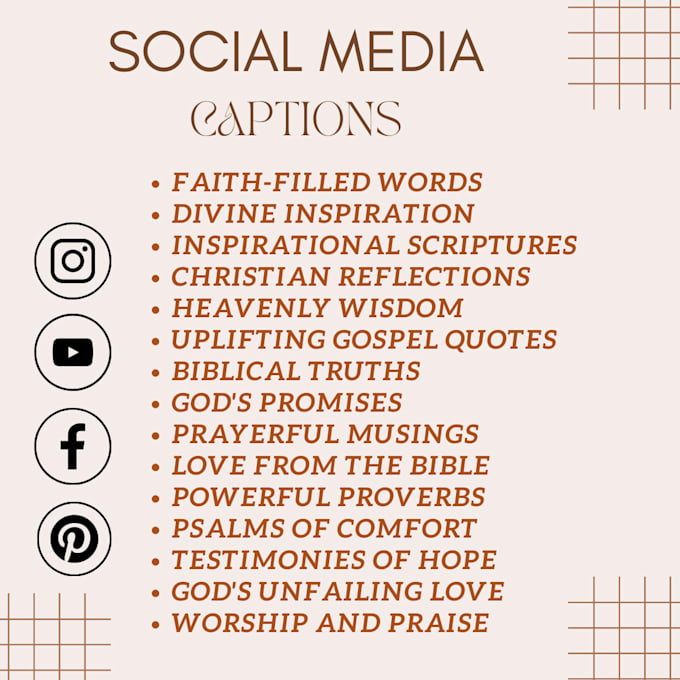 Write christian captions for your social media posts by Maddhojumadhusr ...