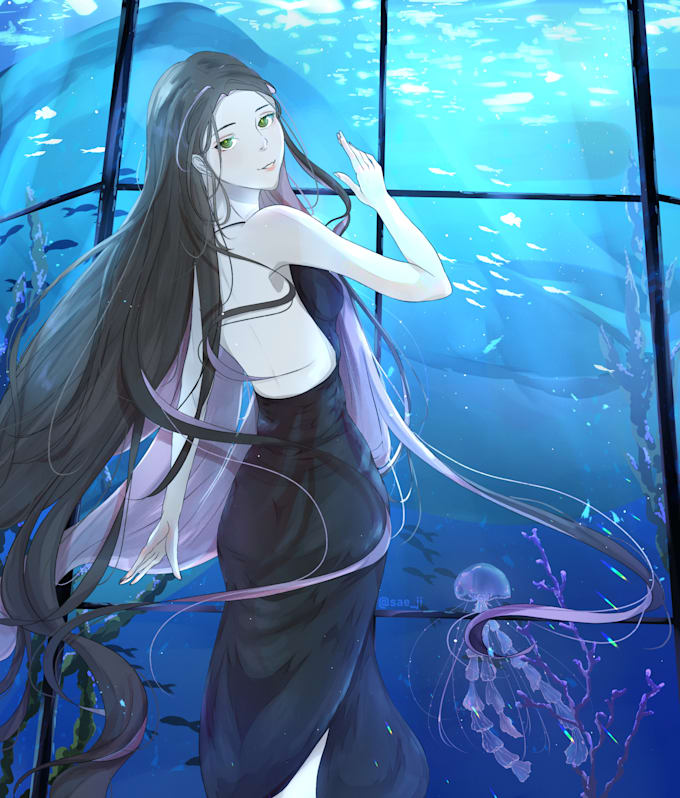 how to draw wet hair anime