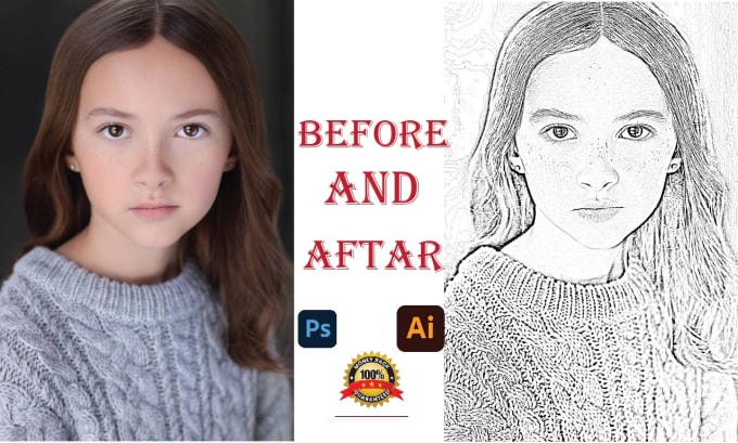 Draw hand drawn line art style for your poetry book illustration by ...