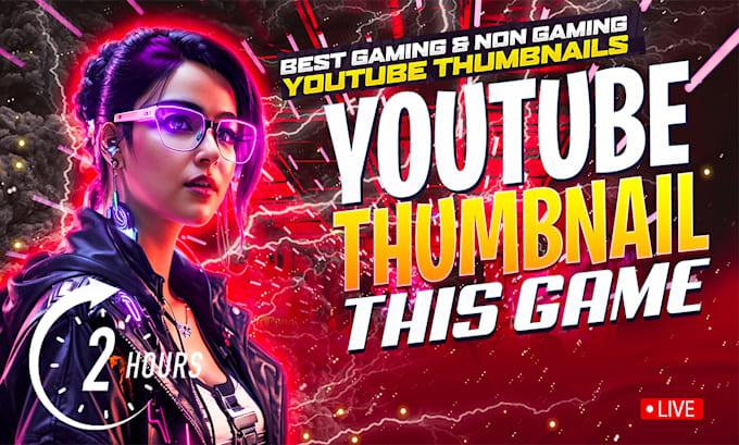 Create best gaming youtube thumbnail design within 1 hour by Unique ...