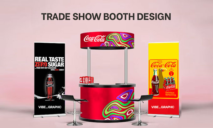 Design trade show banner, backdrop or exhibition stand design by Vibe ...