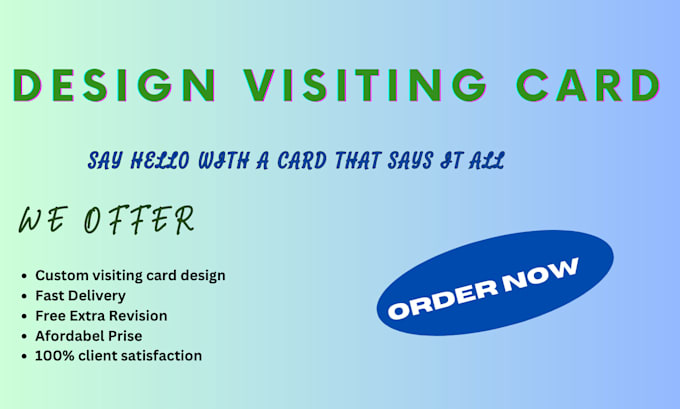 Design eye catching visiting card for you by Nomanaslam597 | Fiverr