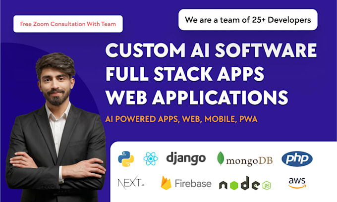 Develop custom ai web app, full stack ai powered software application by Tahamaher01 | Fiverr