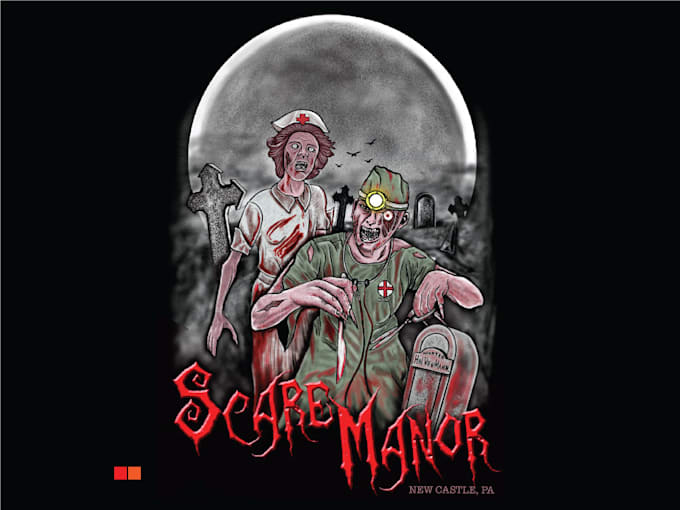 Draw a fantasy creepy horror art illustration by Robiit | Fiverr