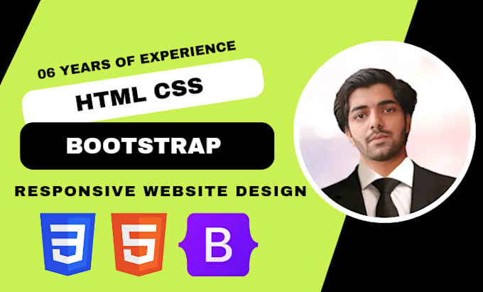 Create Custom Responsive Website Design For You With Html5 Css3 And
