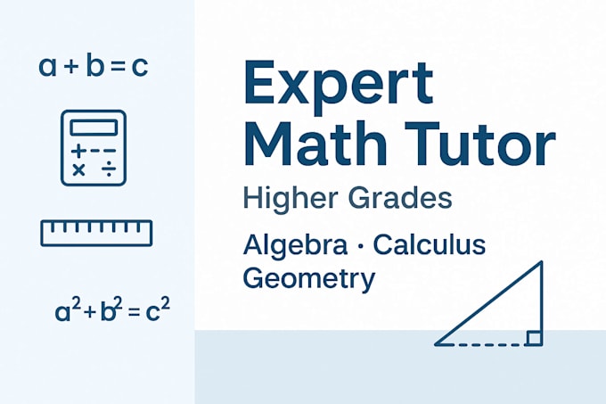 Be your online math teacher for algebra calculus by Mathsforu | Fiverr