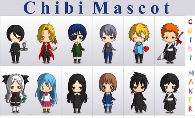 Draw amazing chibi mascot chibi character with cute mascot by Neyon ...