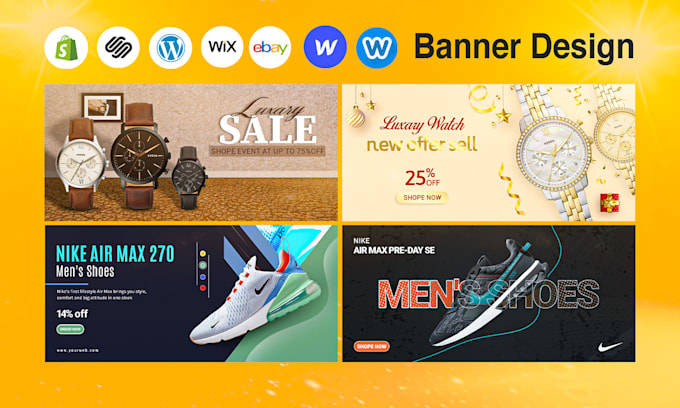 Design website banner, ebay banner, shopify banner, amazon hero image ...