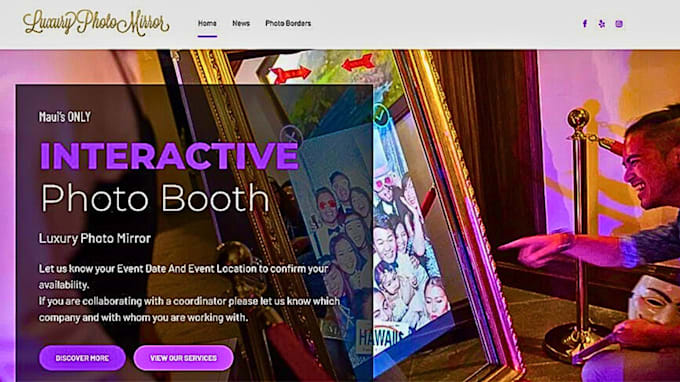 Photo booth website, 360 photo booth, party rental website by Peter ...