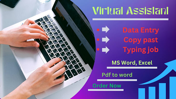 Be your virtual assistant for data entry, typing, copy paste by ...