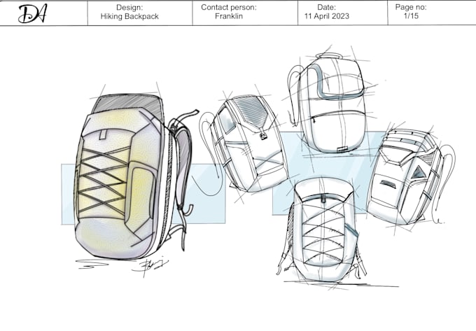 Design a backpack and detailed teck pack by Elishairshad | Fiverr