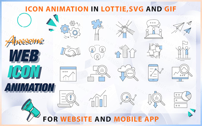 Make icon animation in lottie, svg,json and animated gif for web by ...