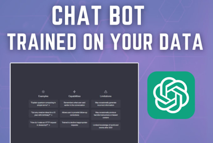 Build a chat bot trained on your own data by Codewithmayo | Fiverr