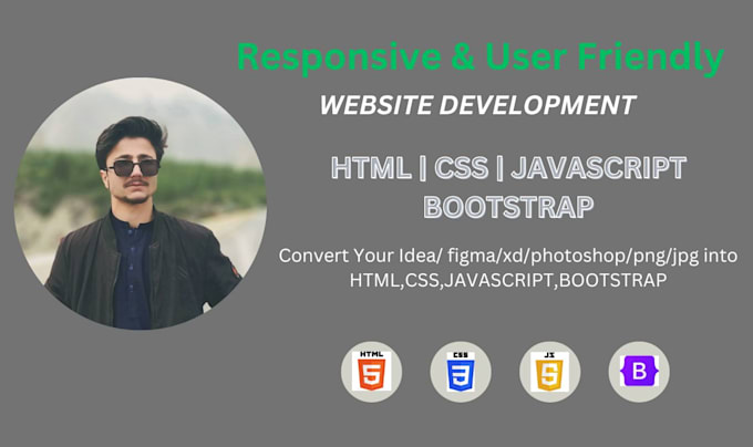 Be Your Front End Web Developer Using Html Css Javascript By Masumabbas Fiverr