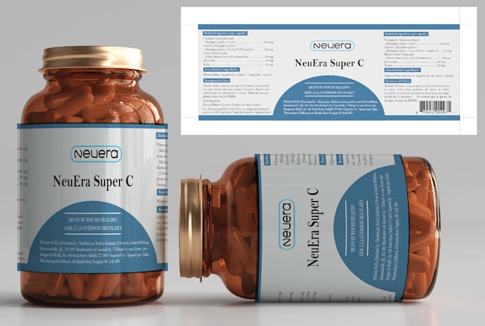 Design minimal bottle labels with round wrap with dyelines by Momina ...