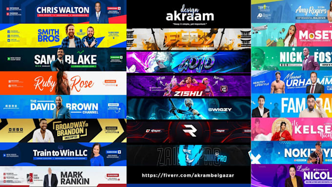 Design professional youtube channel banner in 24 hours by Iqradesign6 ...
