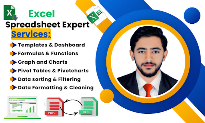 Design excel spreadsheet, google sheets, dashboard,charts, pivottable ...