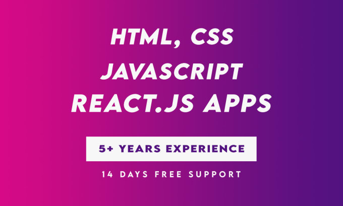 Make Html Css Javascript And Reactjs Website By Usamawebcreater Fiverr