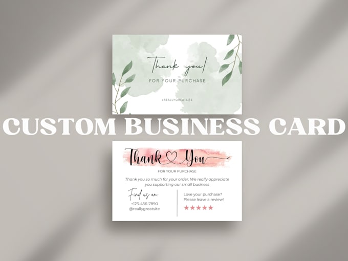 Create customized unique thankyou card for your brand by Zun_designs ...