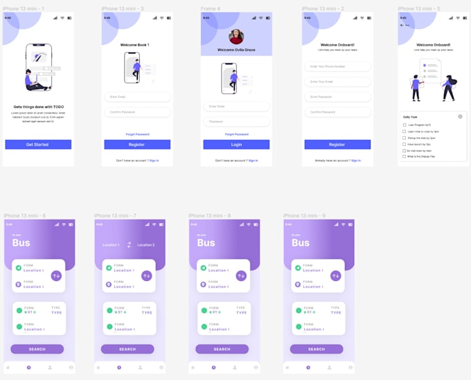 Create a high quality app design in figma by Jphr21 | Fiverr