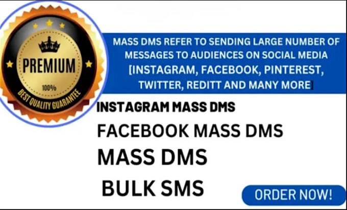 Mass dms instagram mass dms facebook mass dms by Bababefx | Fiverr