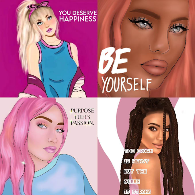 Create a custom portrait drawing by Cheydoesstuff | Fiverr