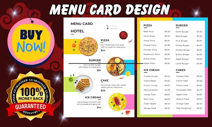 Design professional menu card, digital menu to grow your business by ...