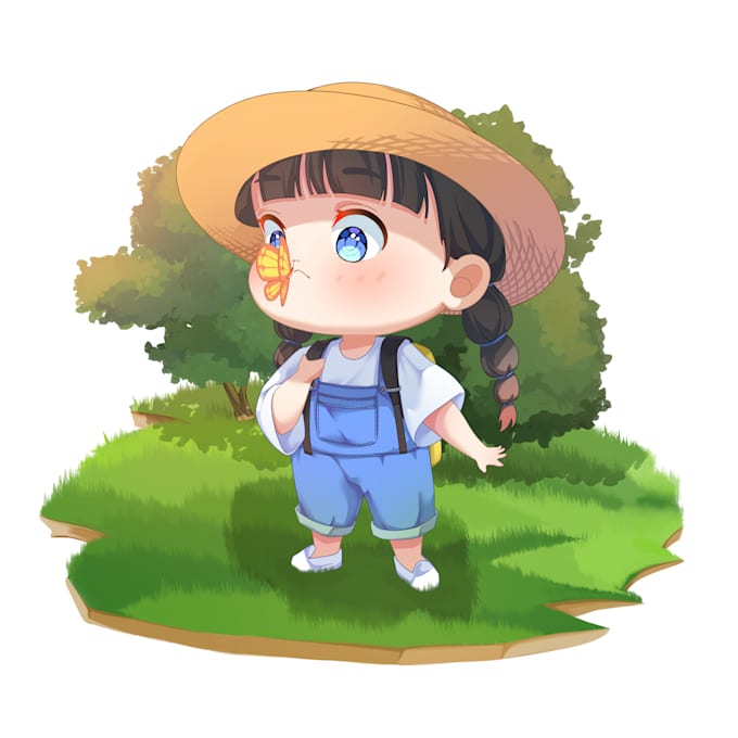 Draw a chibi character based on your description by Arthuynhlam | Fiverr