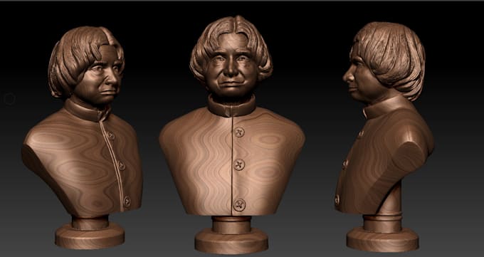 Sculpt 3d bust model for 3d printing by Srijamon | Fiverr