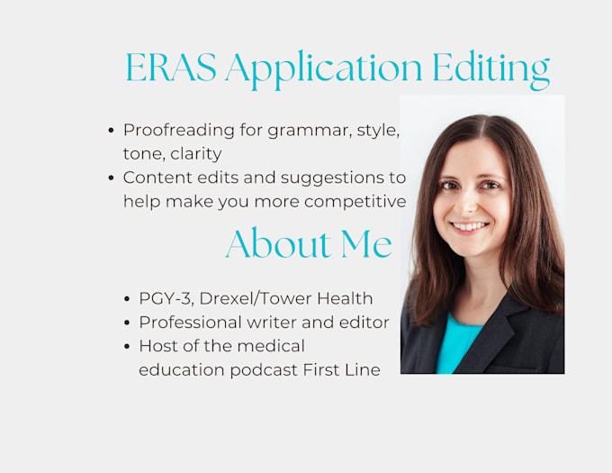 Edit your eras application for residency by Firstlinepod | Fiverr
