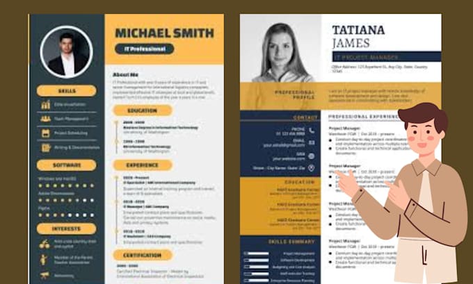 Make 8 hrs professional cv maker and tech resume writing service design ...