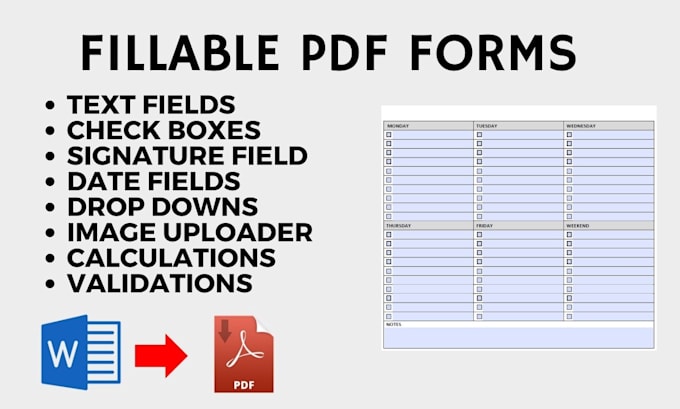 Create fillable pdf forms and convert to fillable pdf forms by Ayesh654 ...