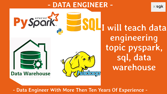 Teach data engineering topic pyspark, sql, data warehouse by Bookformatter22 | Fiverr